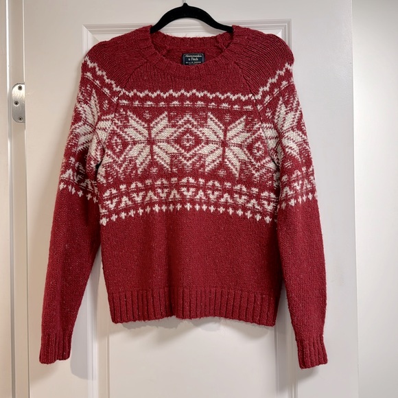 Abercrombie & Fitch | Sweaters | Abercrombie Fitch Red Snowflake ...